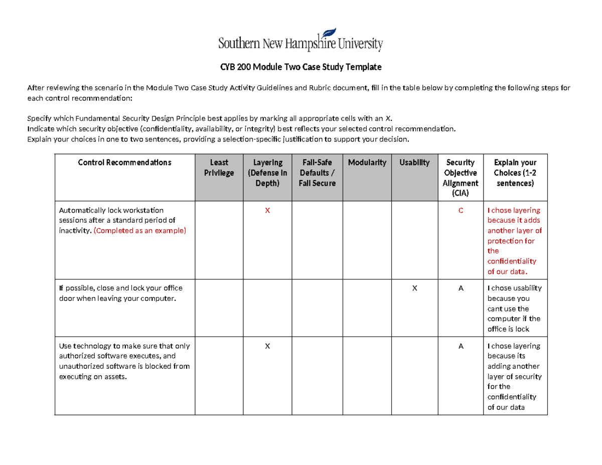 CYB 200 Module Two Case Study Week 2 - CYB 200 Module Two Case Study ...