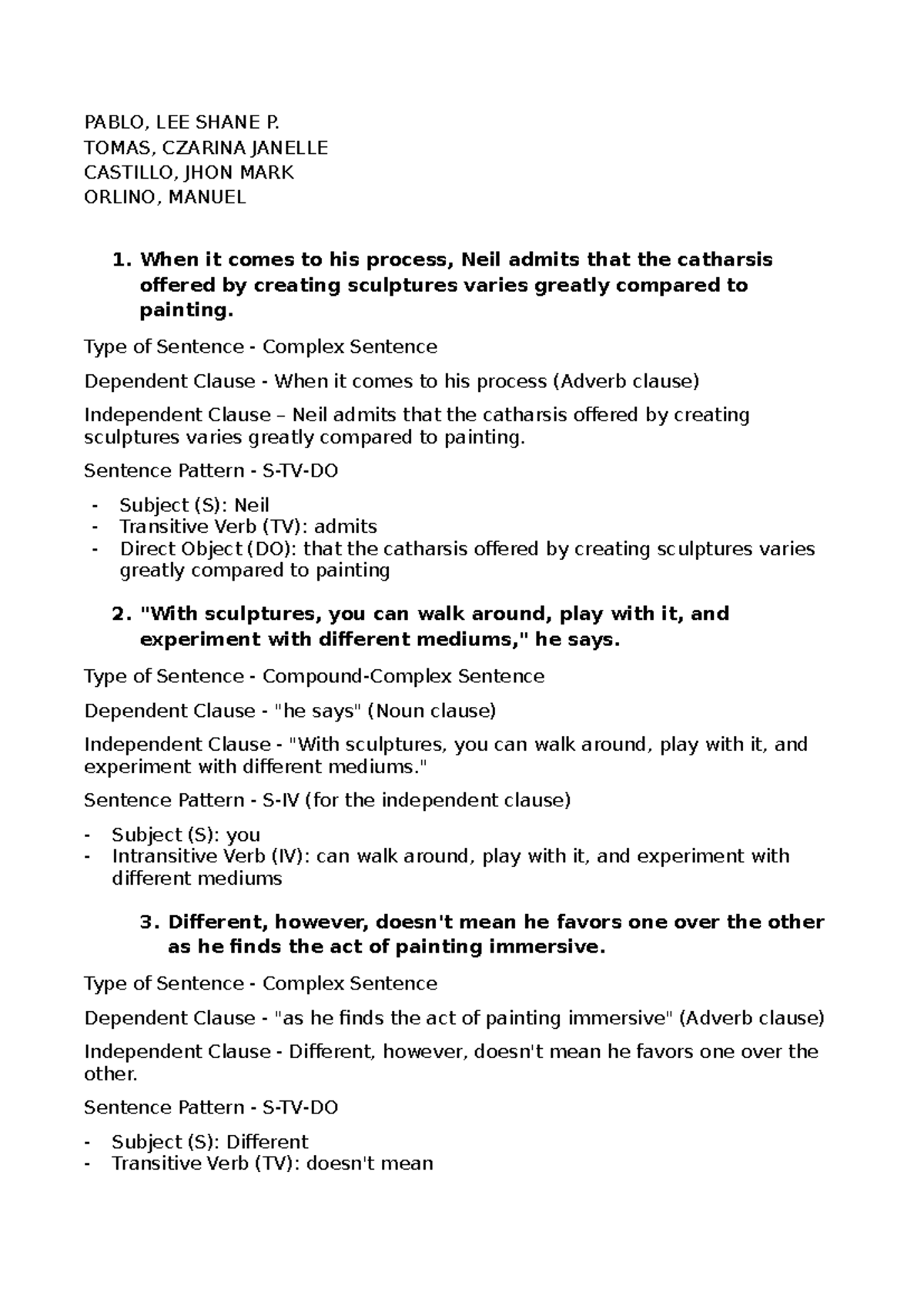 SOE Paragraph - MODULE - PABLO, LEE SHANE P. TOMAS, CZARINA JANELLE ...