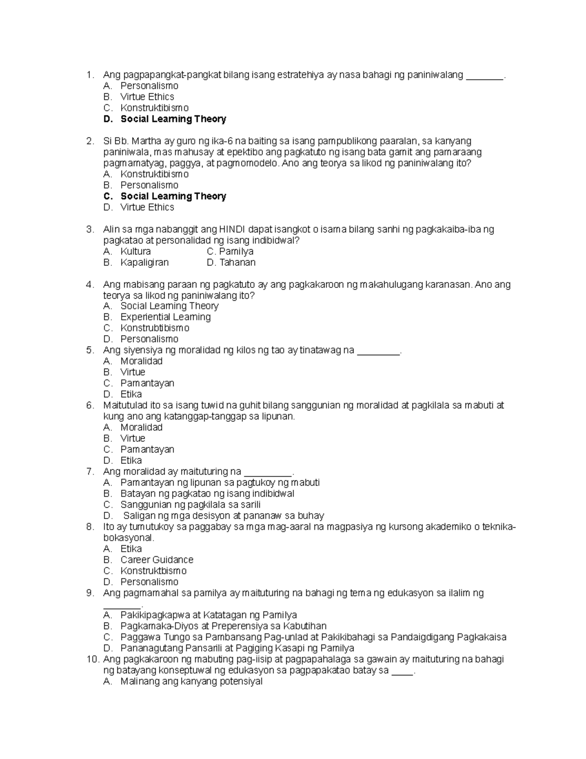 GMRC QUIZ This File Contains A Few Example Questions For The Course