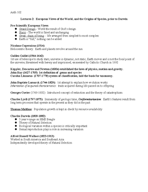 Lecture 17 notes - Anthro 102: Primate Origins Cenozoic Era: Age of ...