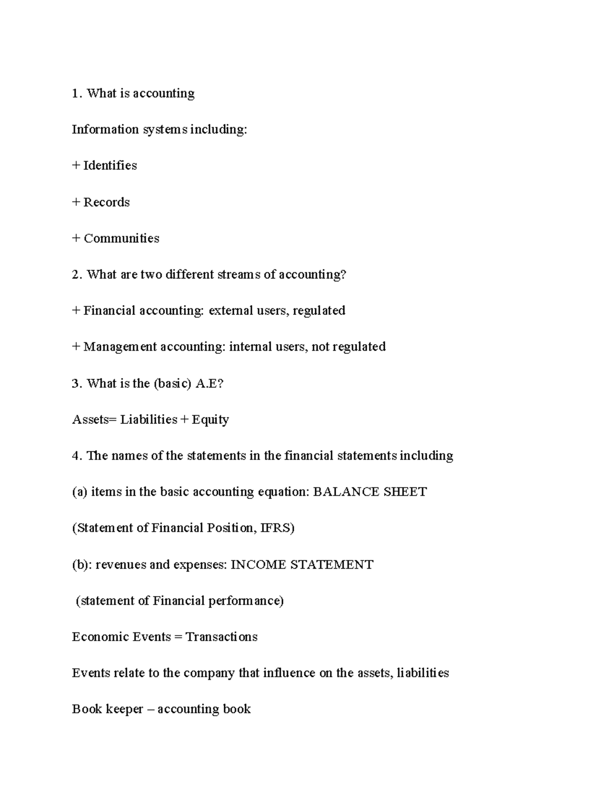 Note - documents - What is accounting Information systems including ...