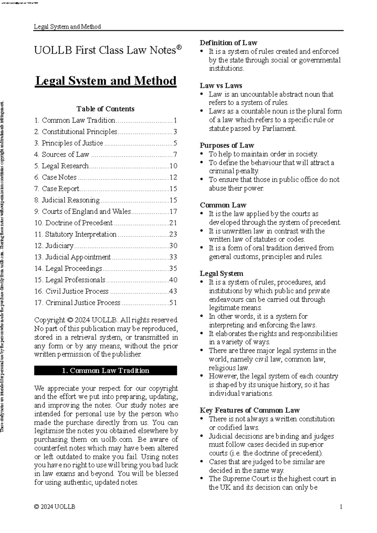 Uollb Legal System and Method - Legal System and Method These study ...