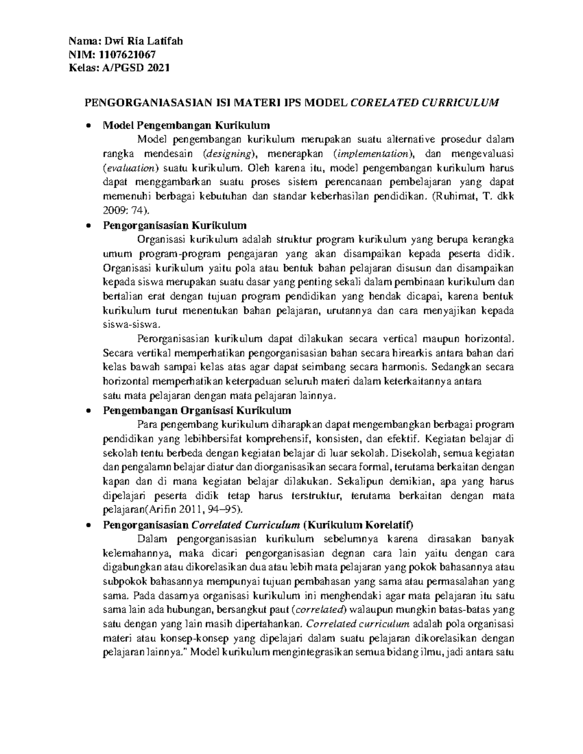 Tugas Summary 9 - Nama: Dwi Ria Latifah NIM: 1107621067 Kelas: A/PGSD ...