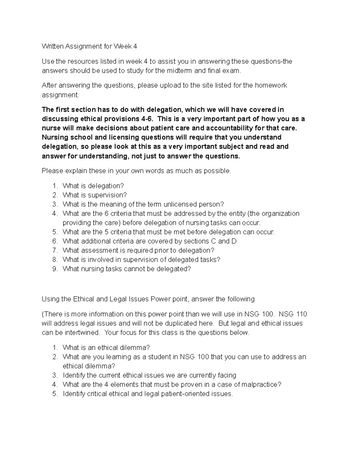 NSG100Week4Written Assignment - Written Assignment for Week 4 Use the ...