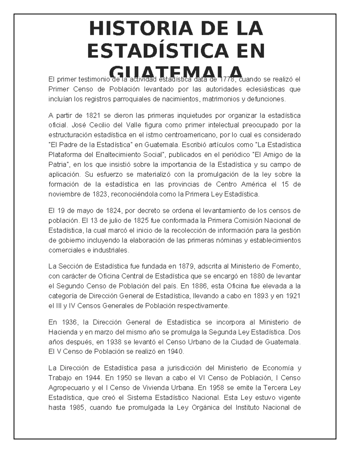 kjjhljhnbljhfijgdr s - El primer testimonio de la actividad estadística ...