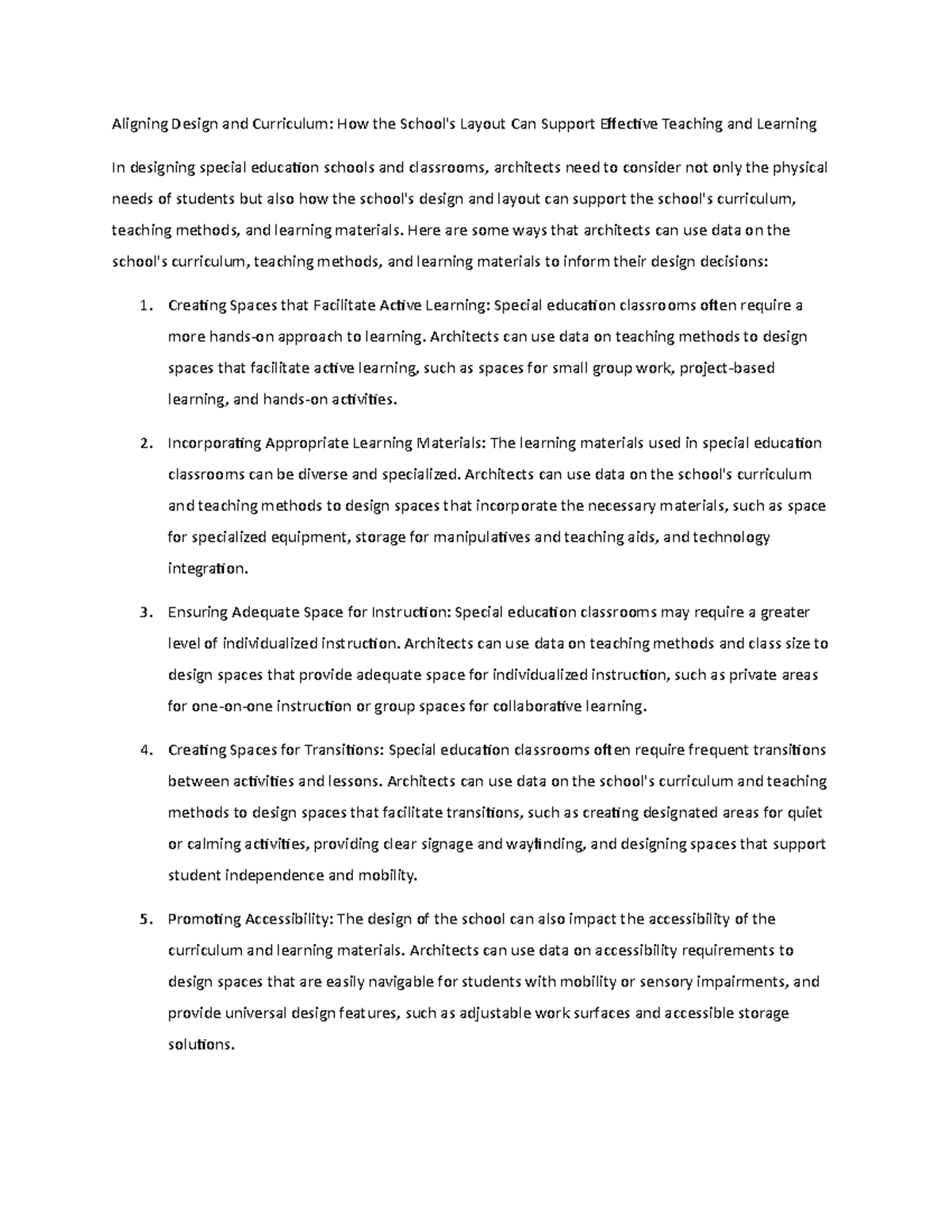 Aligning Design and Curriculum - Here are some ways that architects can ...