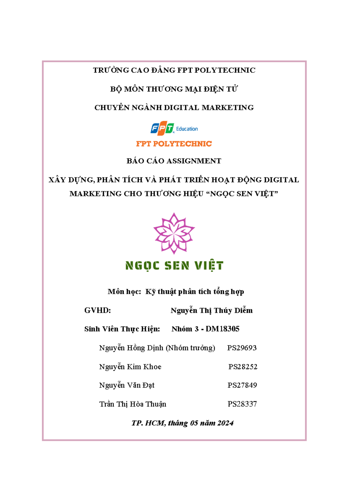 Nguyen VAN DAT - PS27849 -DM18305 - CA1 - DOM203 - T5 2024 - NHOM 3 ...