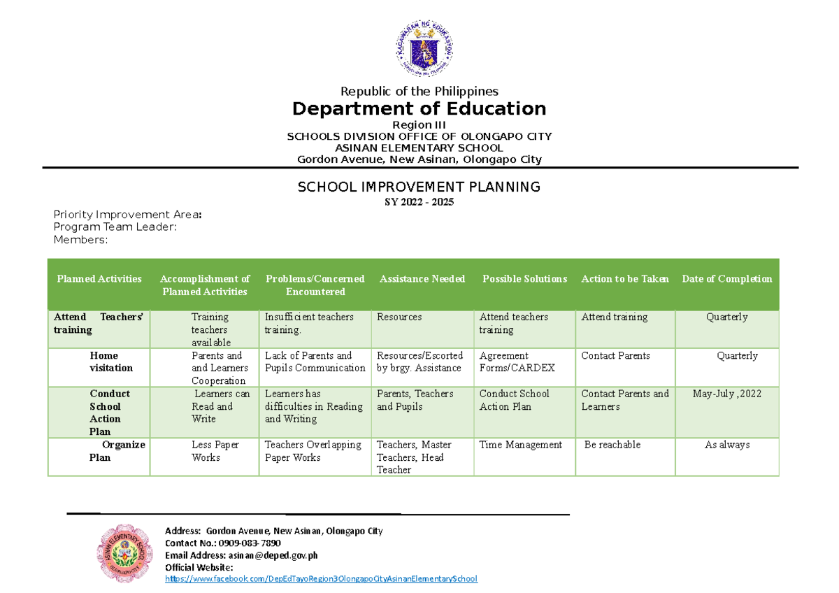 Ventura SIP Improvement Planning - Republic of the Philippines ...