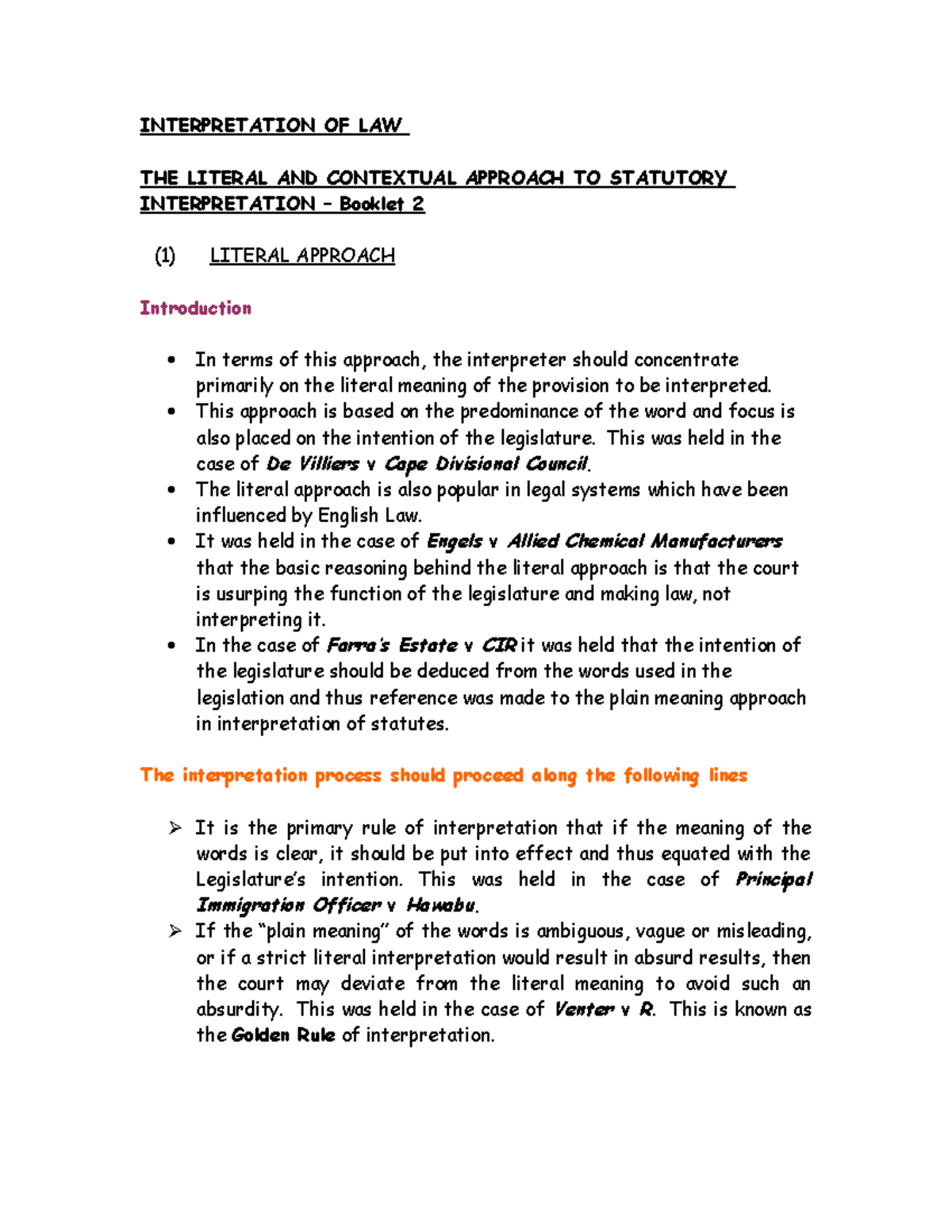 Booklet 2%25255 b1%25255 d - INTERPRETATION OF LAW THE LITERAL AND ...