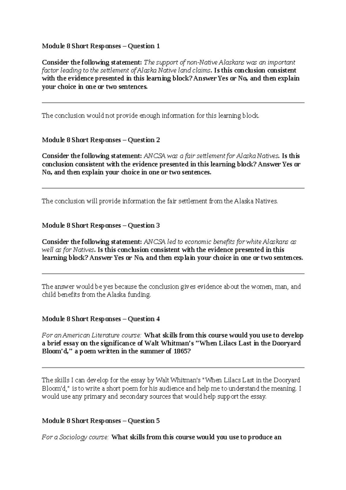 Module Eight Short Responses - Module 8 Short Responses – Question 1 ...