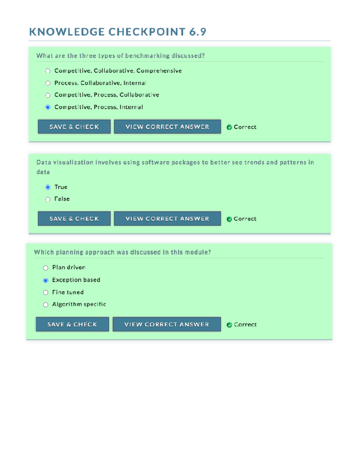 BUAD331 Knowledge Checks Unit 1 - BUAD 331 - KNOWLEDGE CHECKPOINT 2 ...