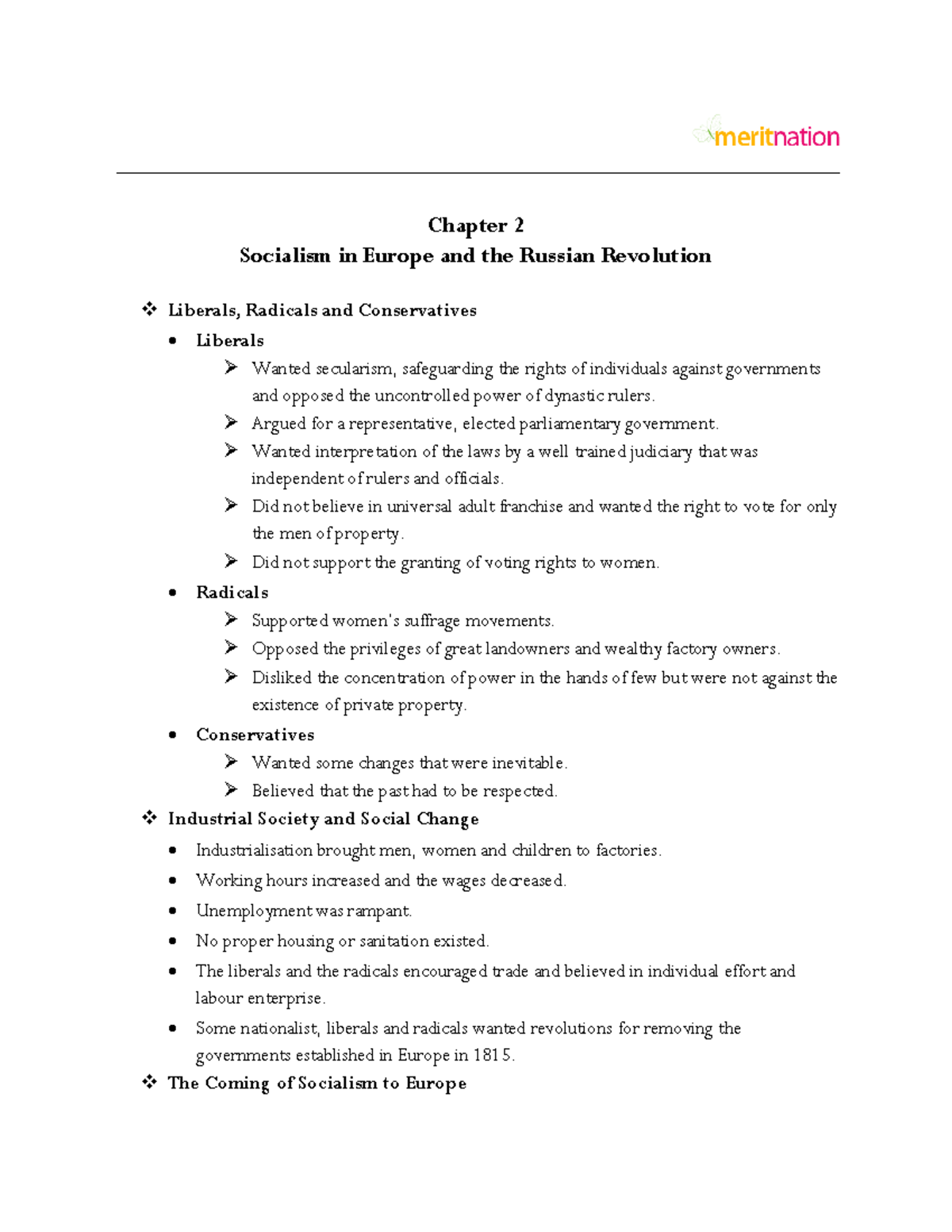 Russian revolution - Notes