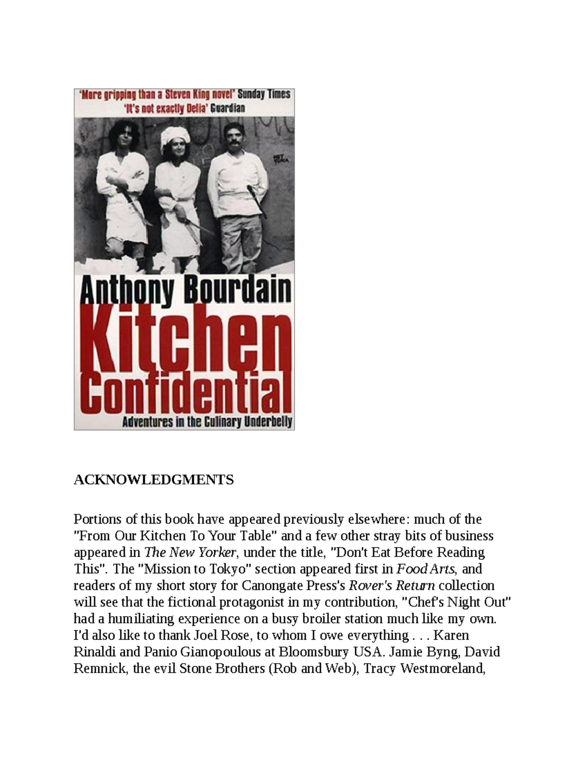 9780060899226 - ACKNOWLEDGMENTS Portions of this book have appeared ...