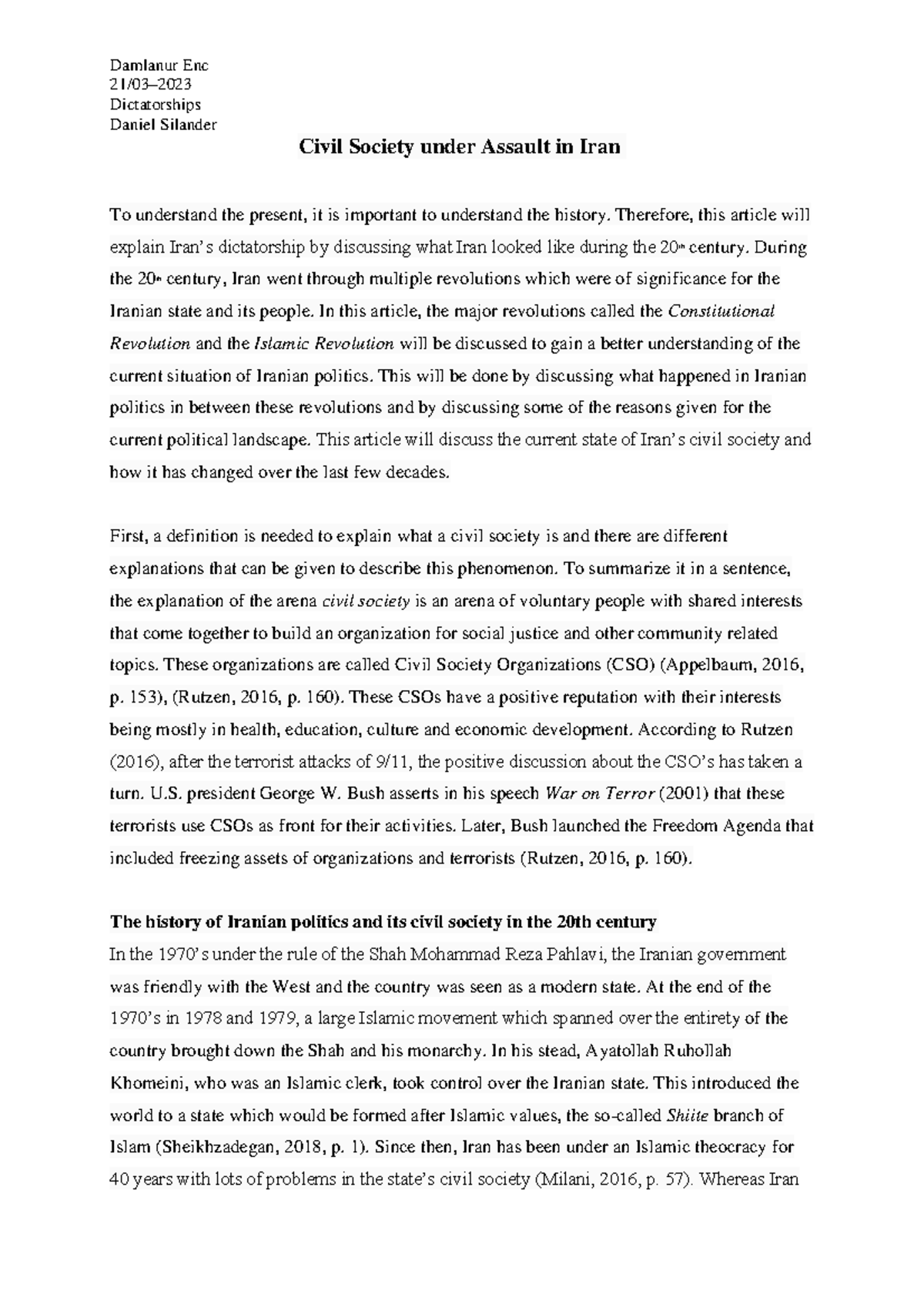 Civil society under assault in Iran - Damlanur Enc - 21/03– 2023 ...