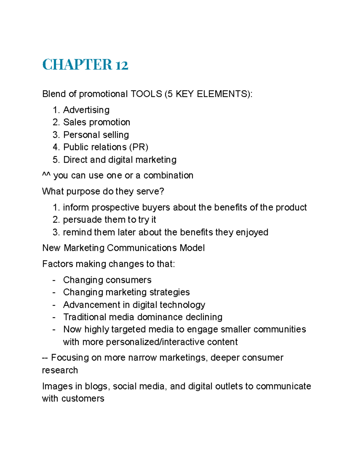 Chapter 12 Part1 - Lecture notes/ Module 11 - CHAPTER 12 Blend of ...