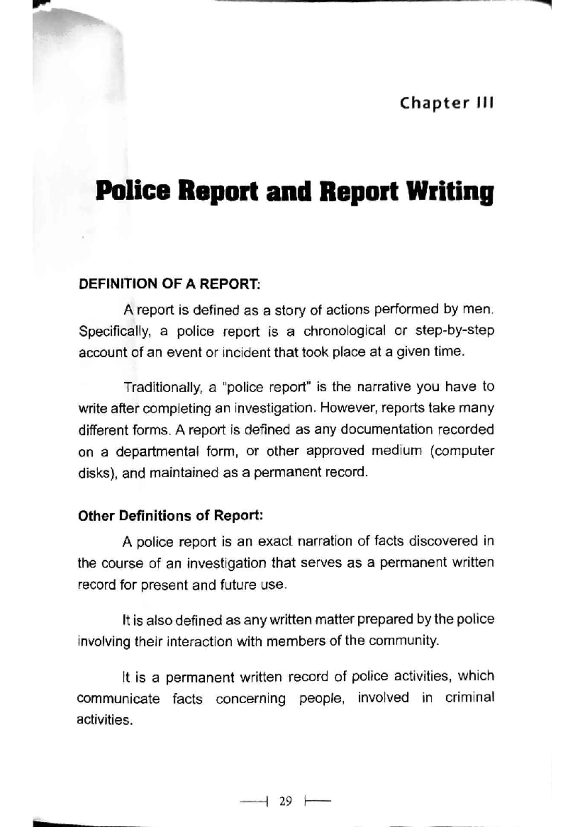 Police Report Writing Criminal Justice Studocu