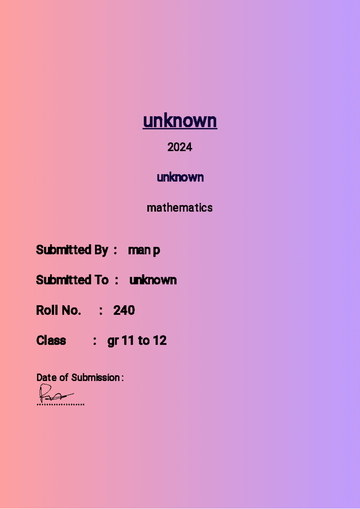 Mathematics probability - unknown 2024 unknown mathematics Submitted By ...