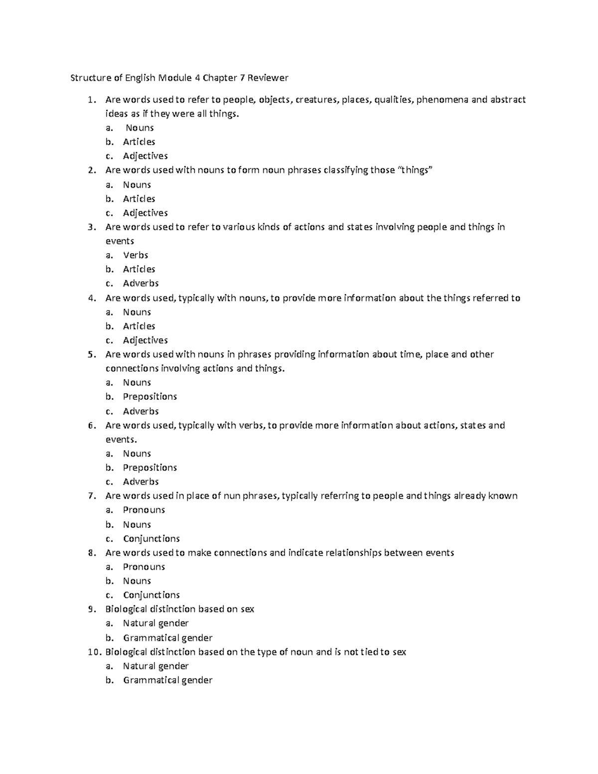 Structure of English Module 4 Chapter 7 Reviewer - Structure of English ...