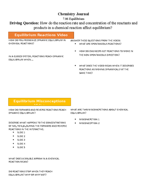 7.05 Equilibrium Template - 7 Equilibrium Lab Instructions: Complete all sections of this report ...