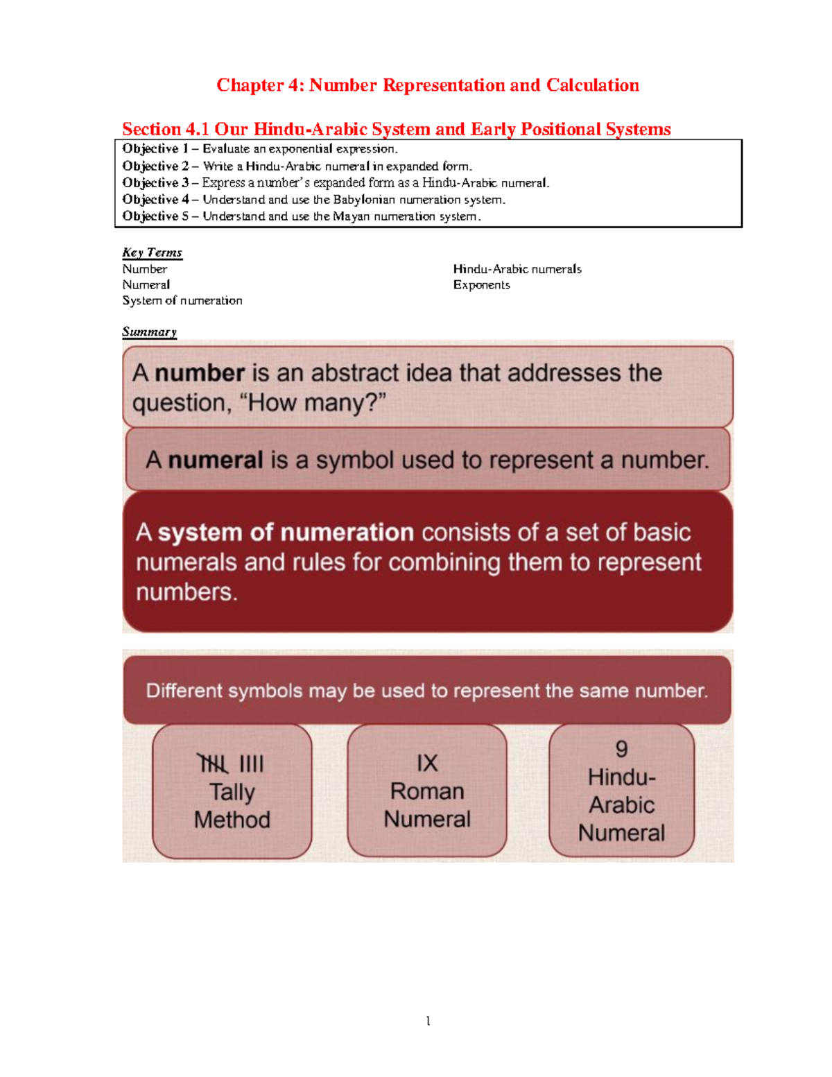 Chapter 4 Student Notes - Chapter 4: Number Representation and ...