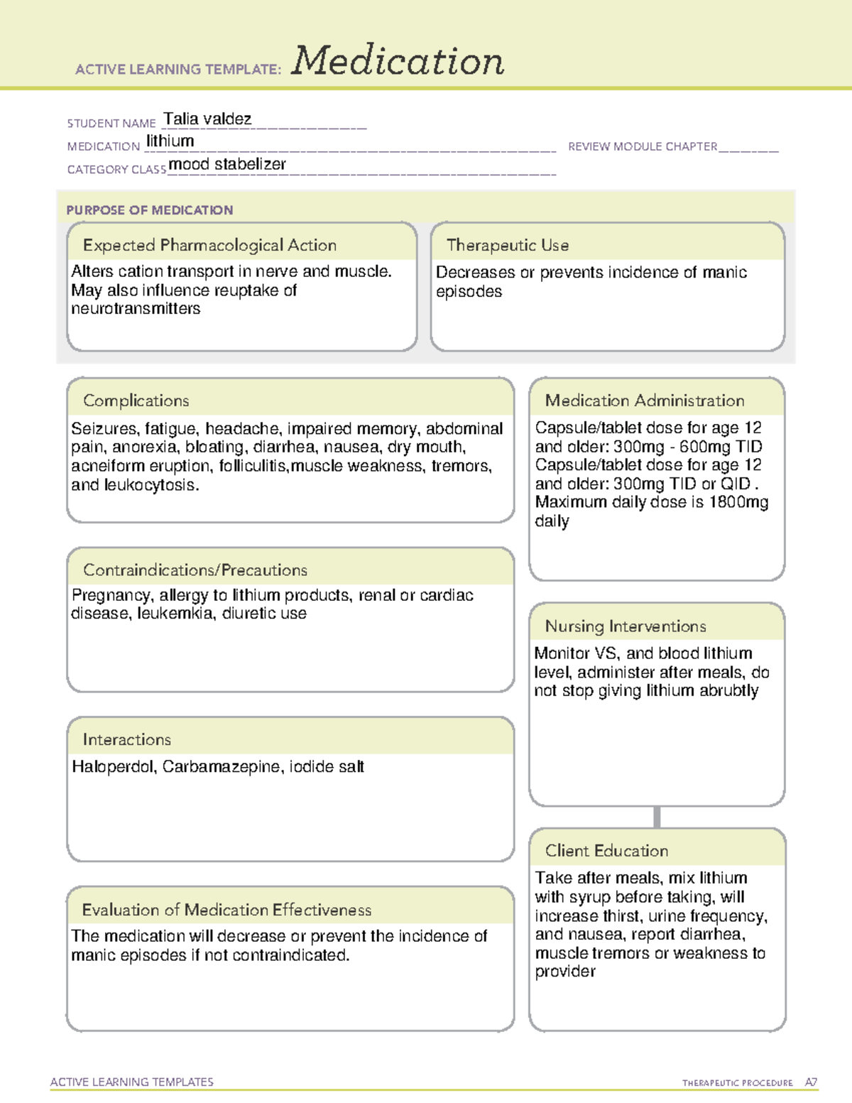 Good doc lecture notes - ACTIVE LEARNING TEMPLATES TherapeuTic ...