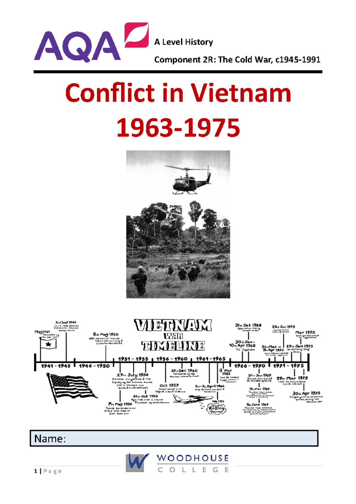 00. Conflict in Vietnam 1963-75 - A Level History Component 2R: The ...