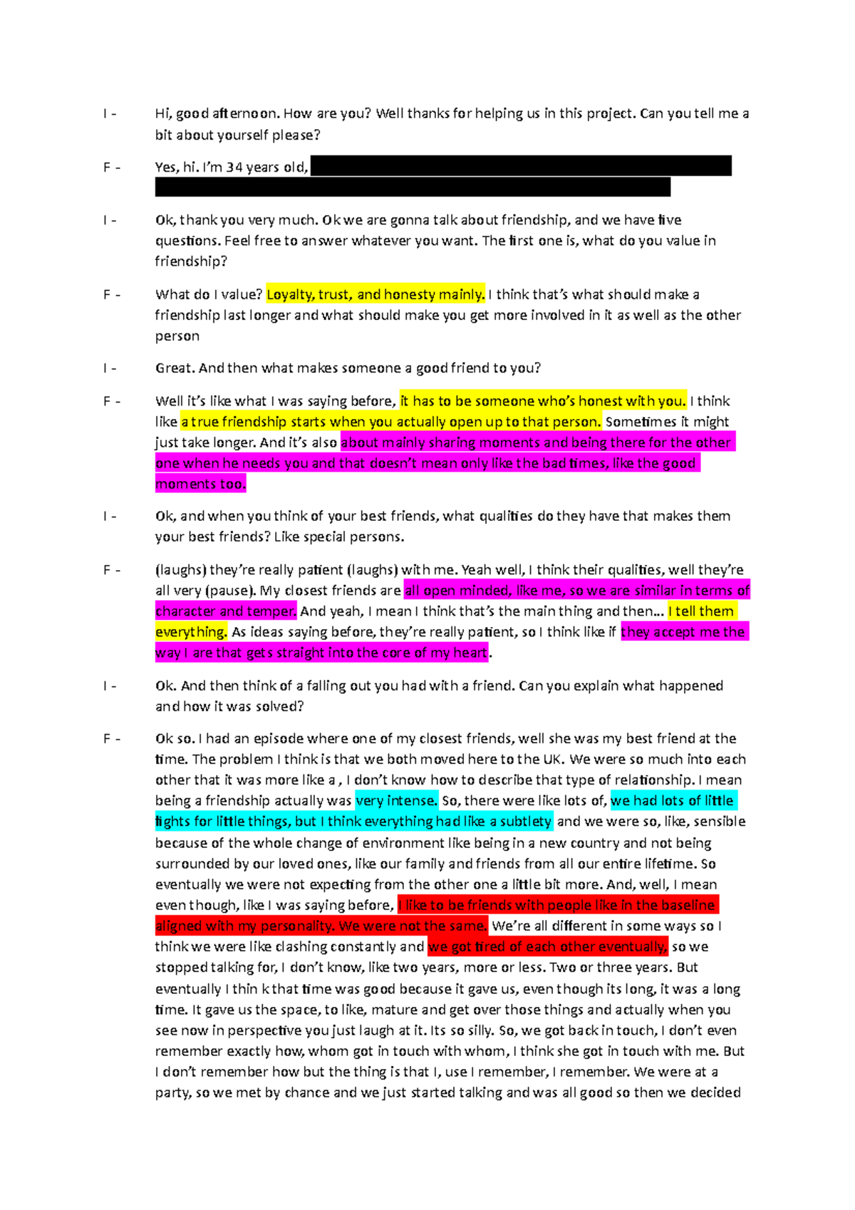 Transcript 2 - Lecture notes 1 - I- Hi, good afternoon. How are you ...