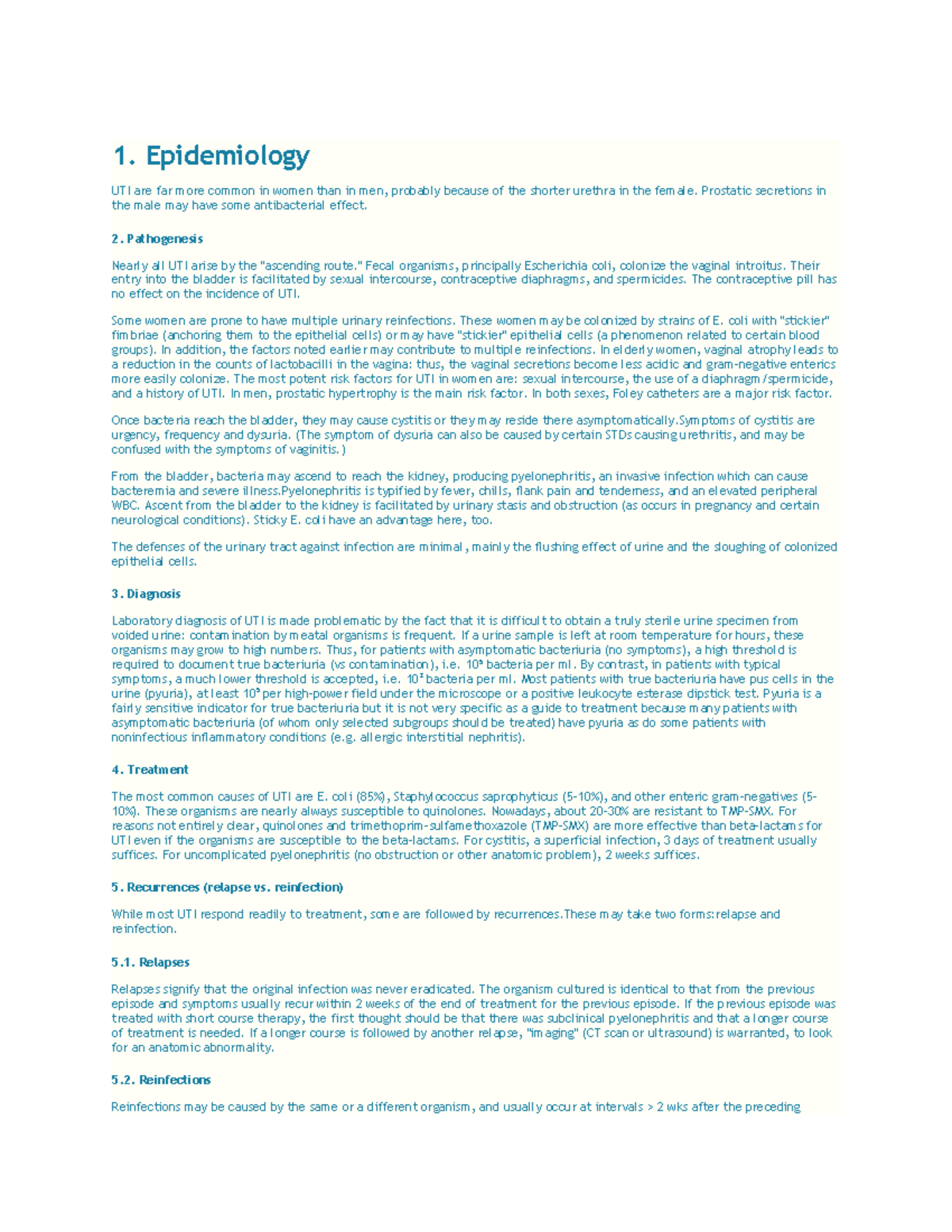 Urinary tract - Instructor of Medical terminology class full set of ...
