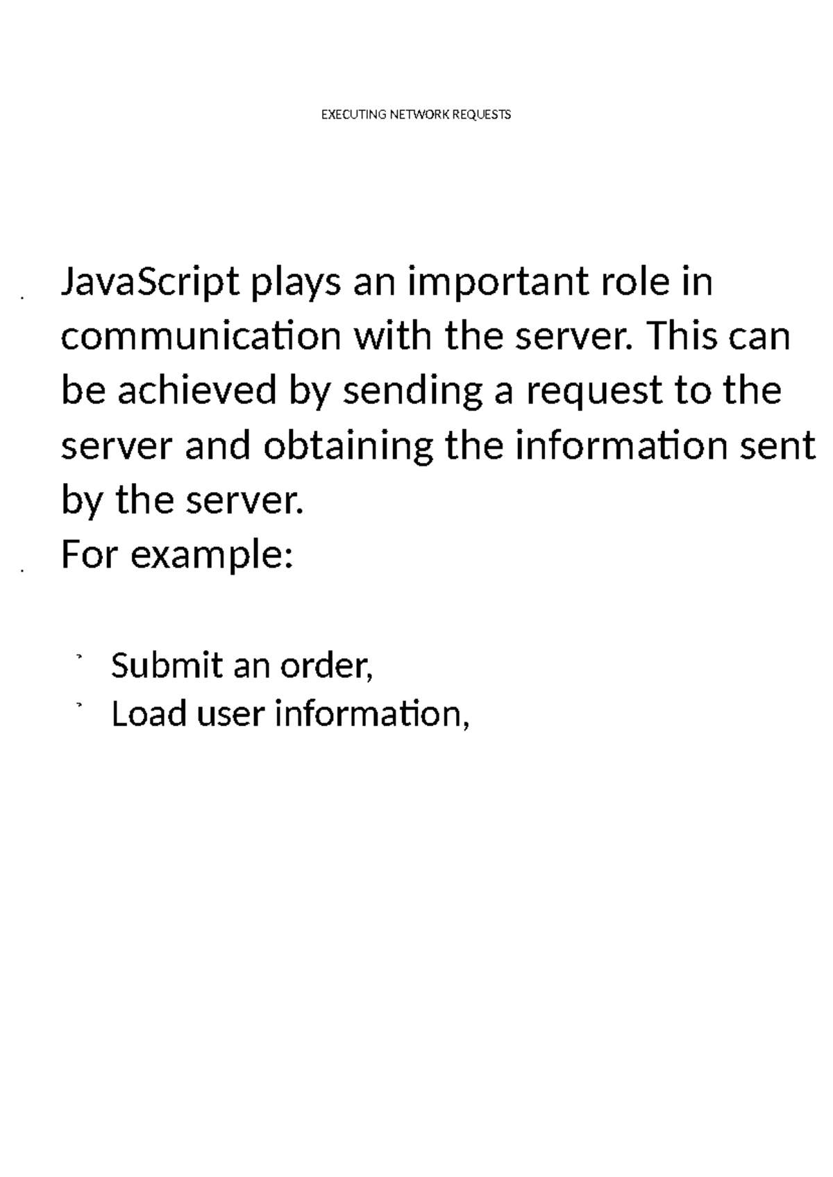 Executing Network Requests - jntuk msd - EXECUTING NETWORK REQUESTS ...
