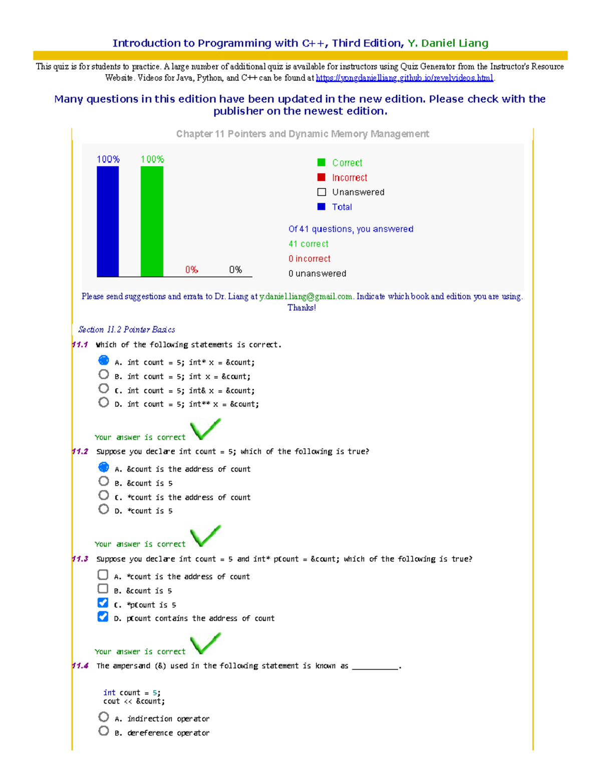 Introduction to C++ Programming 11 - Introduction to Programming with C++, Third Edition, Y ...