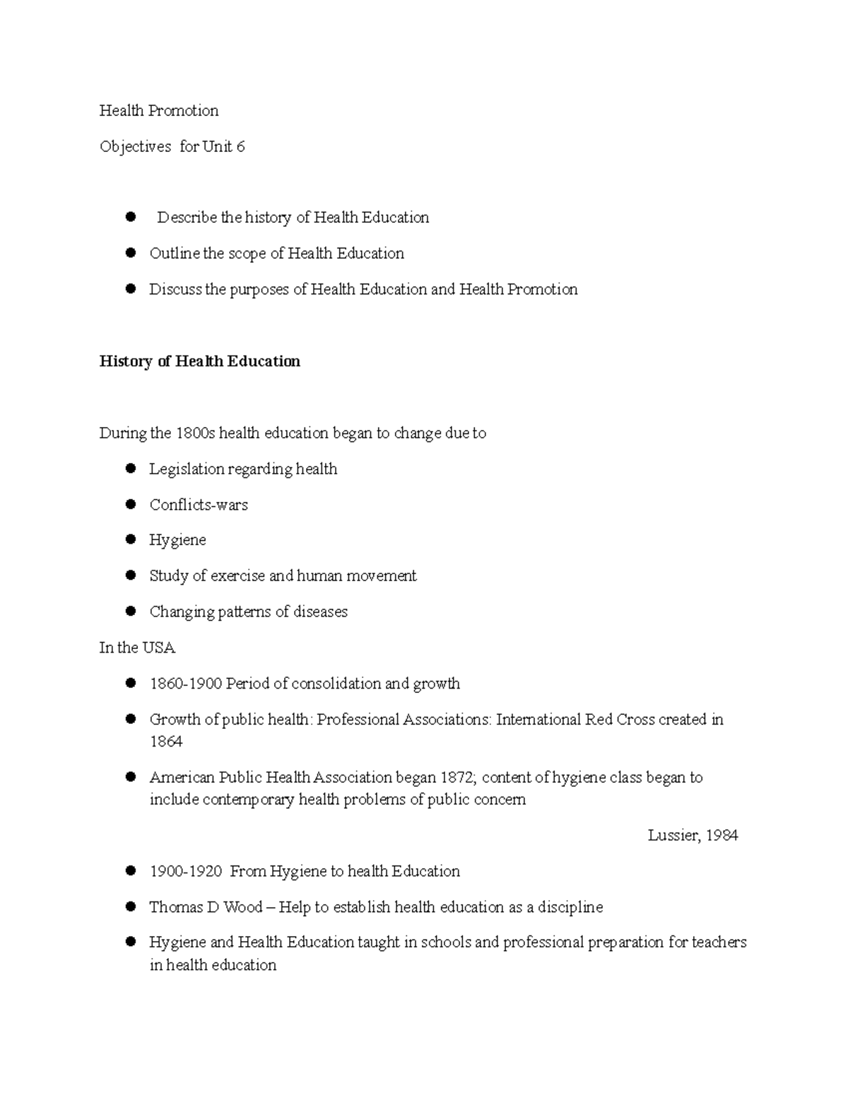 Health Promotion - In more recent years, this statement has been ...