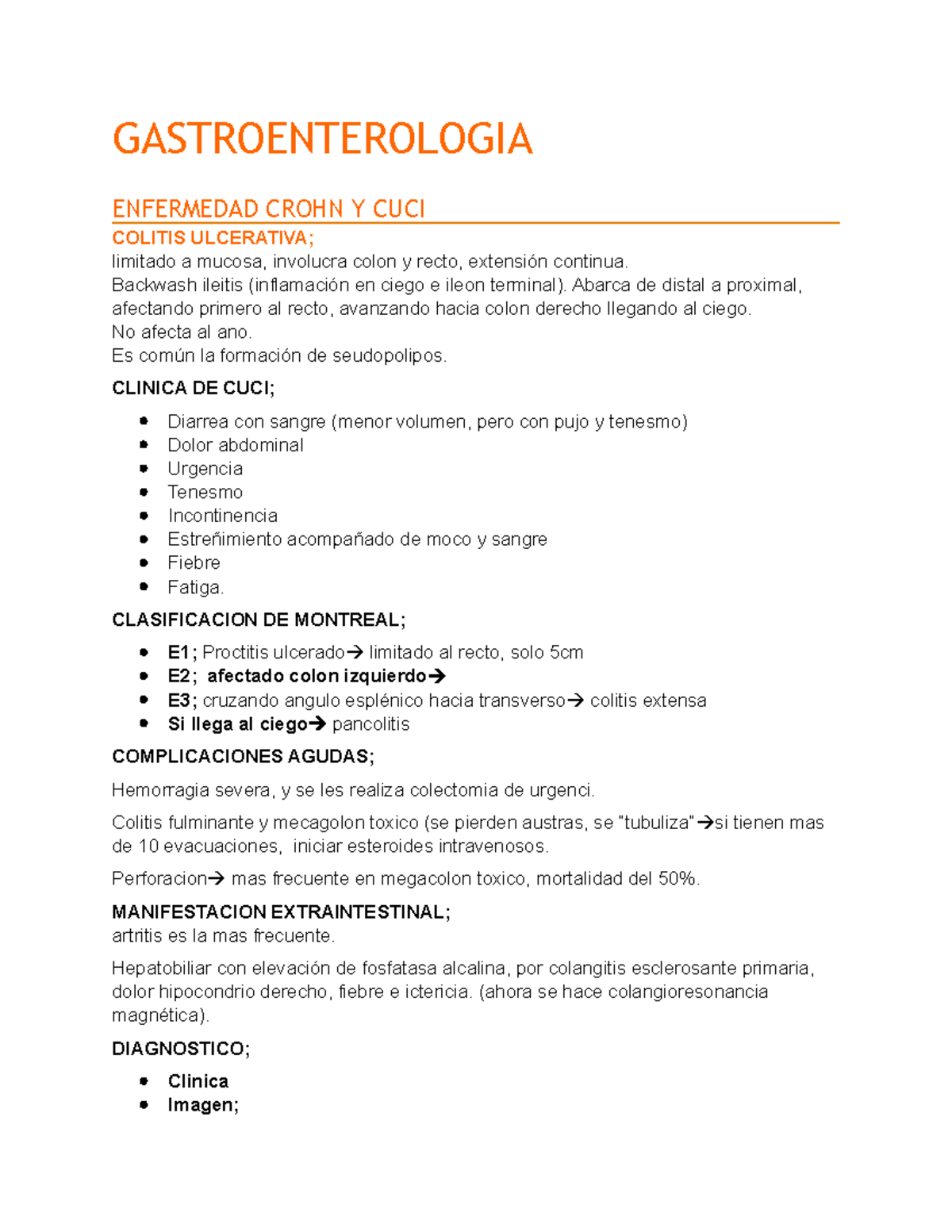 Enfermedad de chron y Colitis ulcerativa - GASTROENTEROLOGIA ENFERMEDAD ...