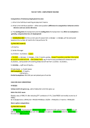 TAX 467 Solution Group Project TAX467 DEC19 - UNIVERSITI TEKNOLOGI MARA ...