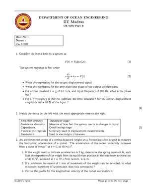 Marine instrumentation notes - Studocu