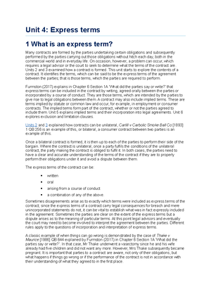 W302 unit 1 - notes - Unit 1: Equity – law and idea Initial units of ...