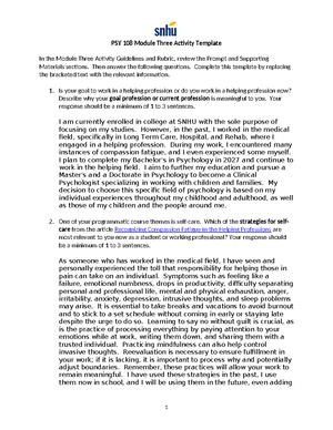 PSY 375 Module One Lab Worksheet Template - PSY 375 Module One Lab ...