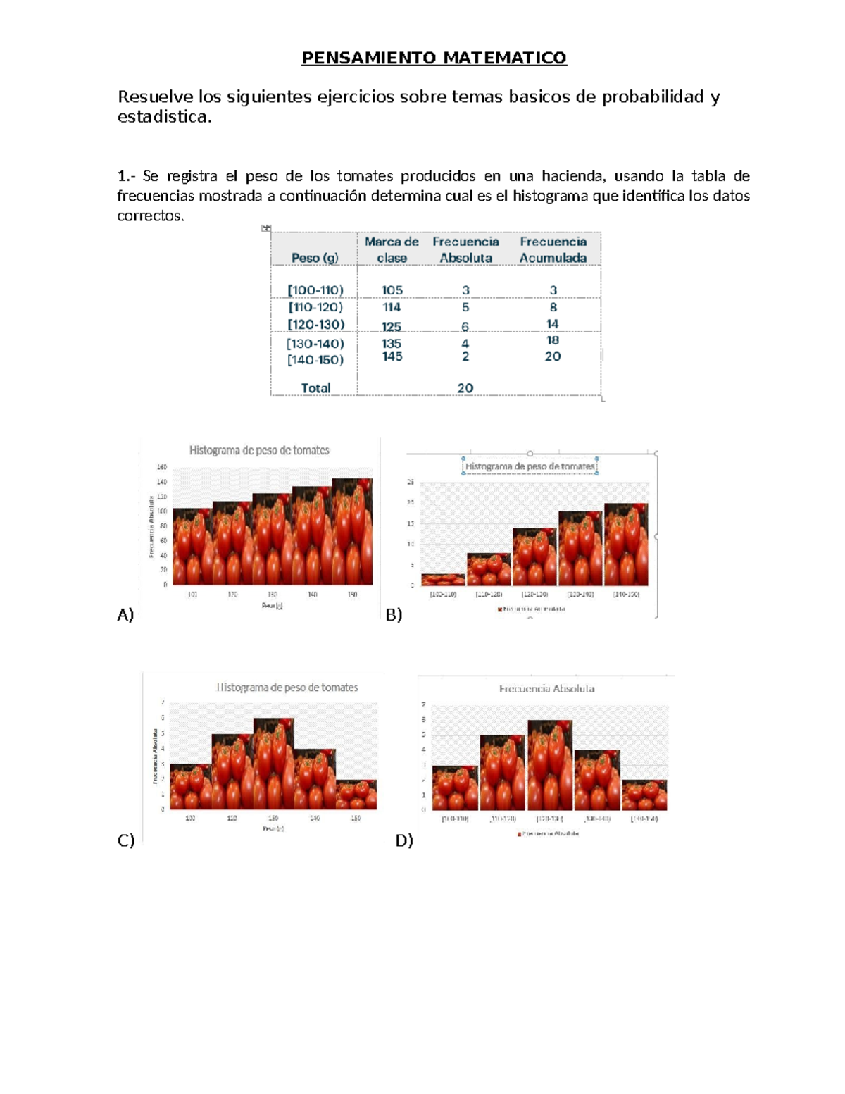 Actividades de Pensamiento Matematico - PENSAMIENTO MATEMATICO Resuelve ...