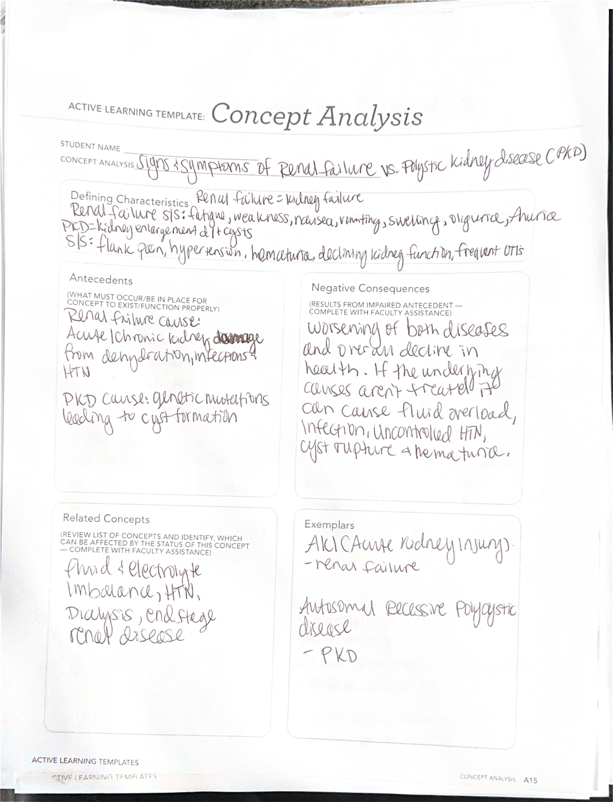 Active Learning Template - ACTIVE LEARNING TEMPLATE: Concept Analysis ...