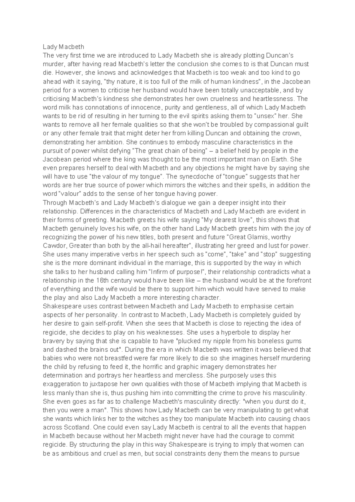 Lady Macbeth as a powerful woman (2014 ) - Lady Macbeth The very first ...