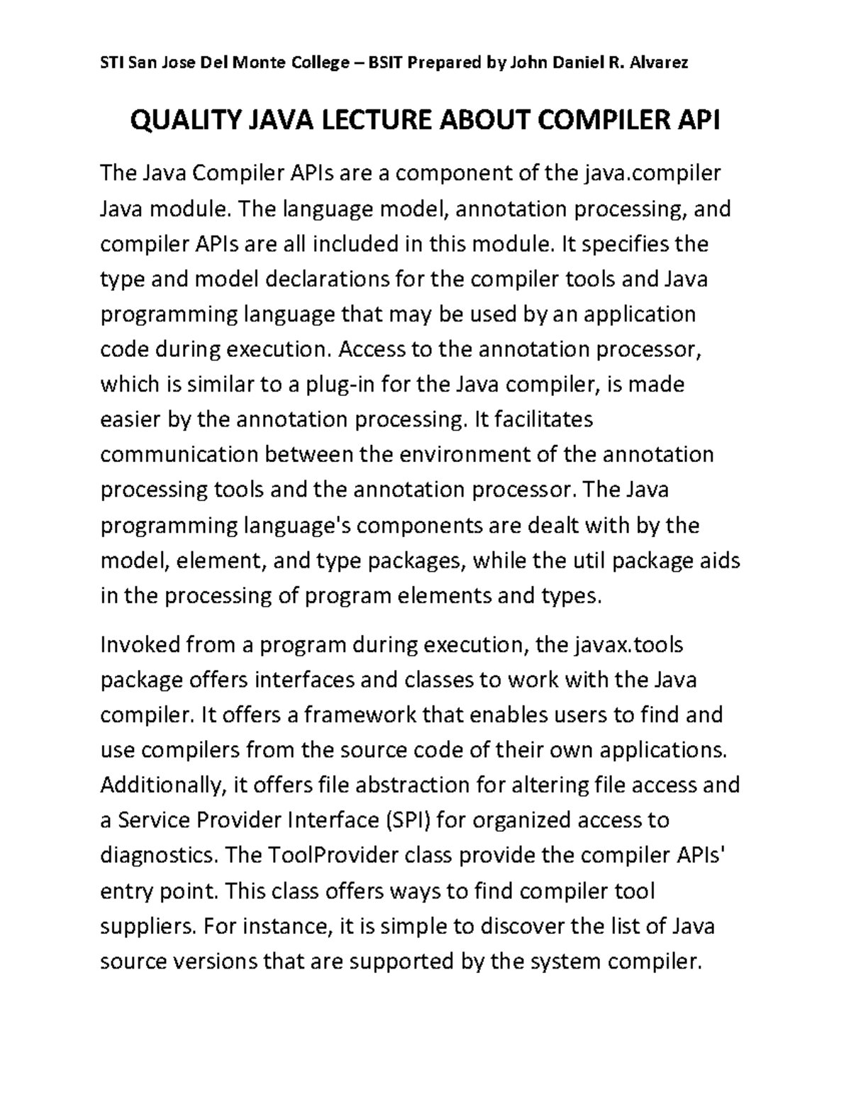 Quality Java Lecture about Java Compiler API - QUALITY JAVA LECTURE ...