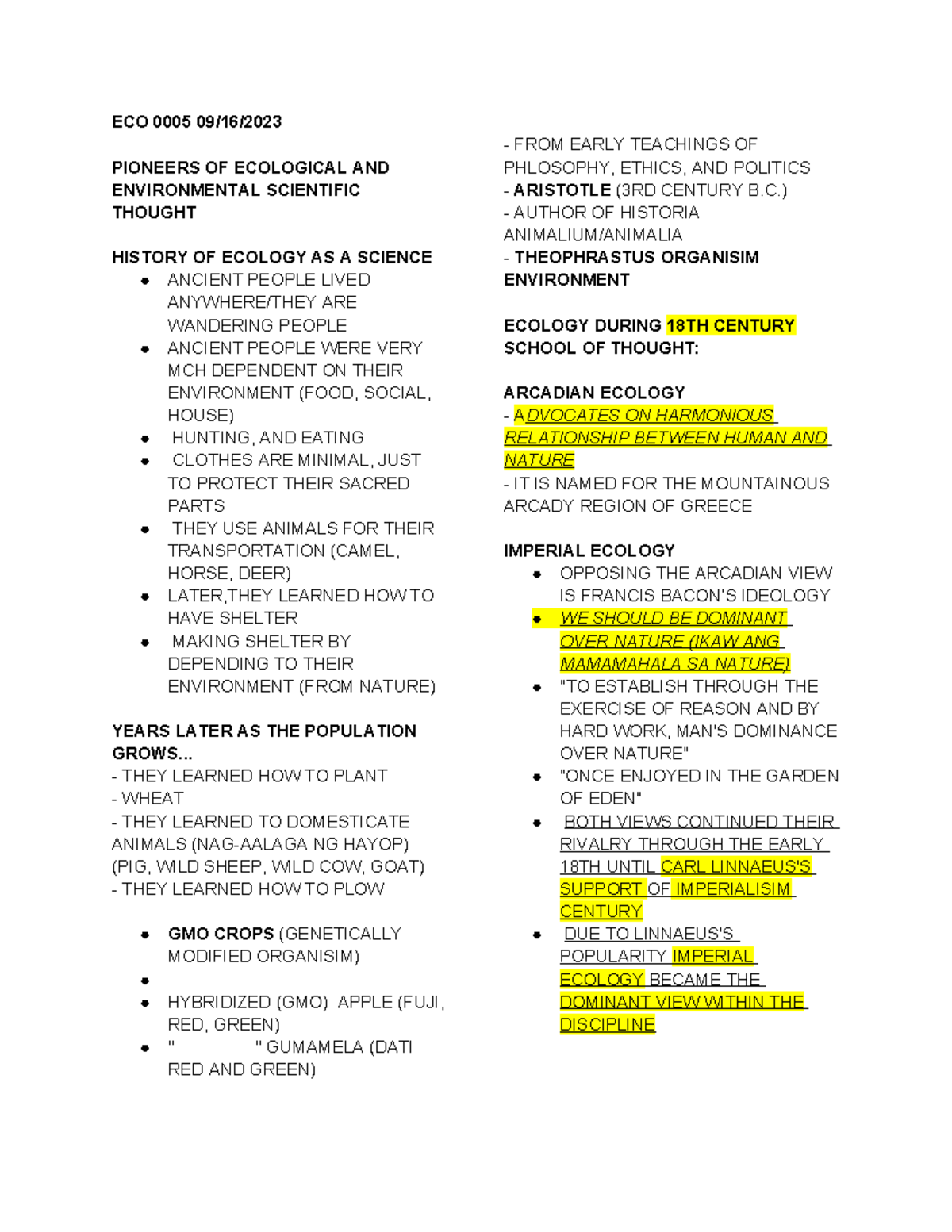 [eco notes] Pioneers OF Ecological AND Environmental Scientific Thought ...