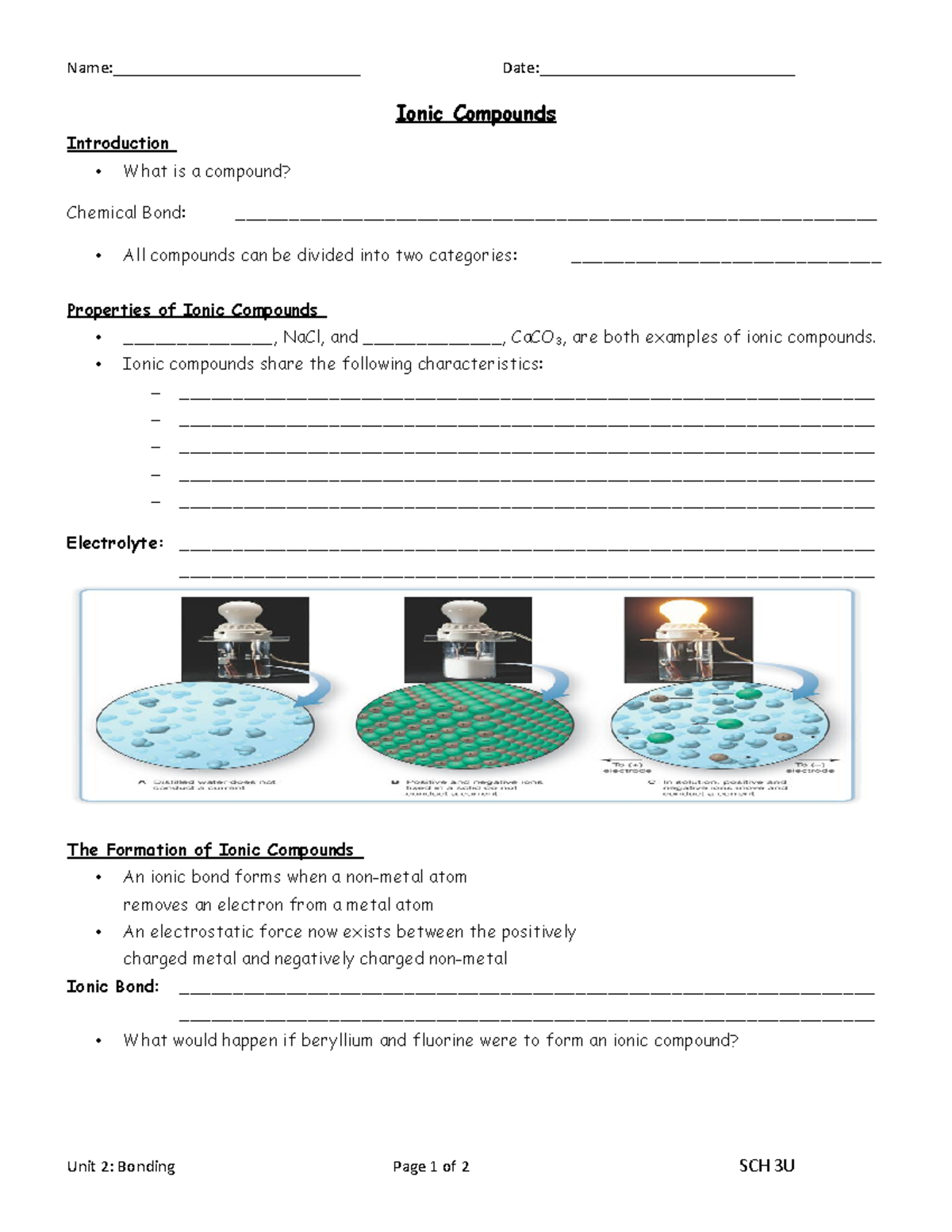 Ionic Compounds- Properties Explained Introduction - Name