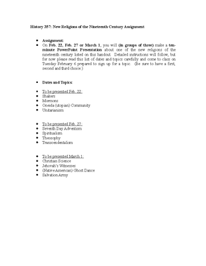 Gpinstructions - Instructions and rubric for the religion group project ...