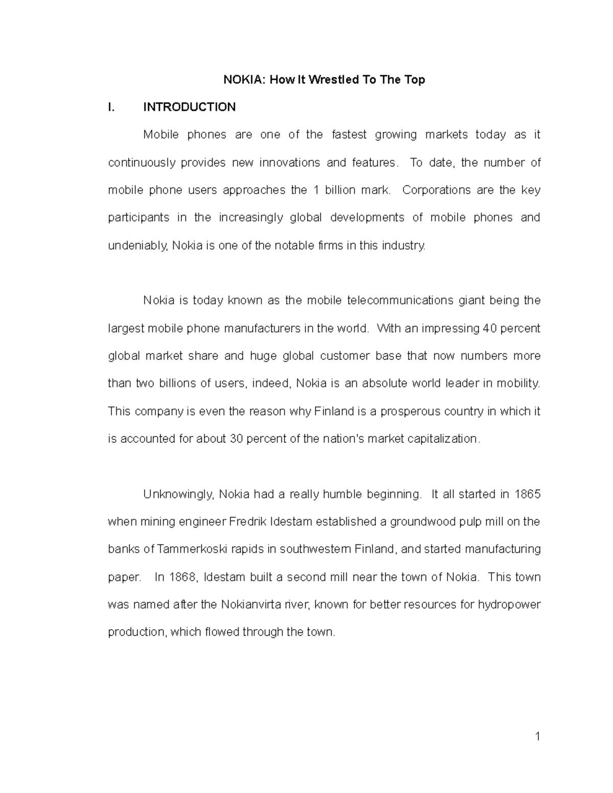 49146180 Success Story of Nokia - NOKIA: How It Wrestled To The Top I ...