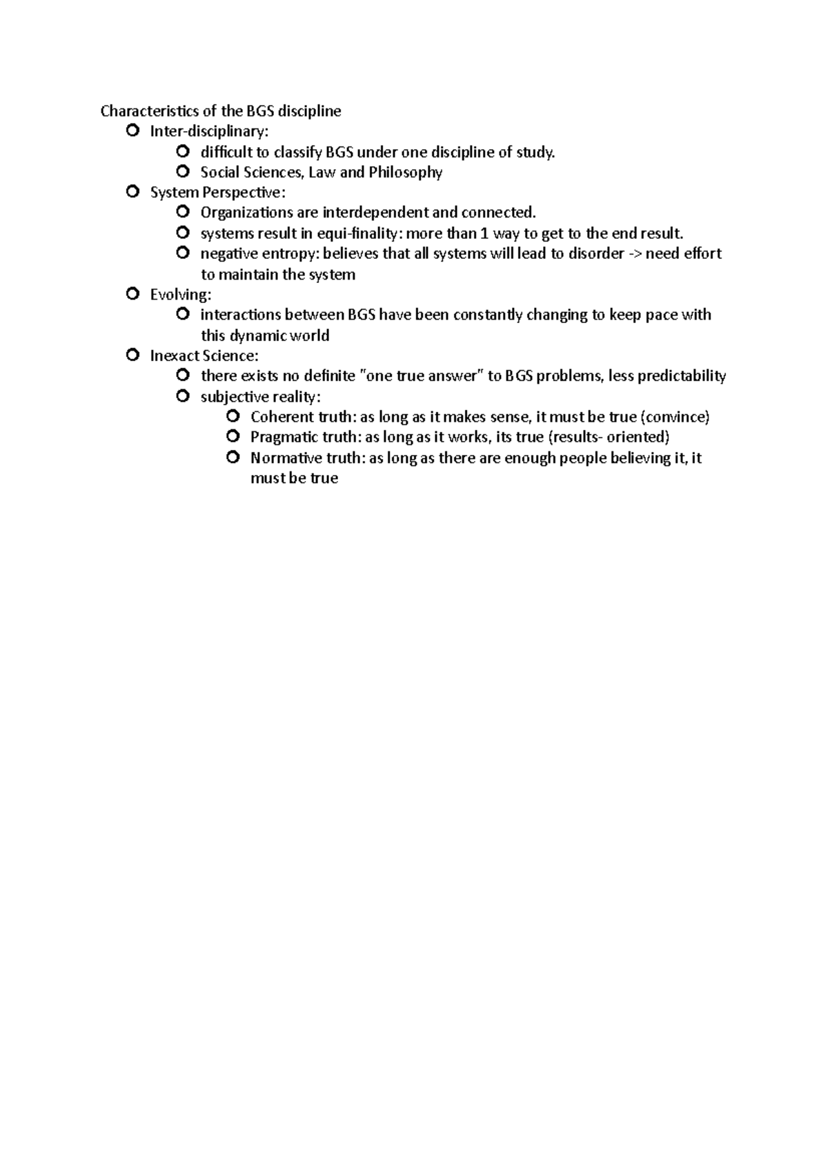 Characteristics of the BGS discipline - ¢ Social Sciences, Law and ...