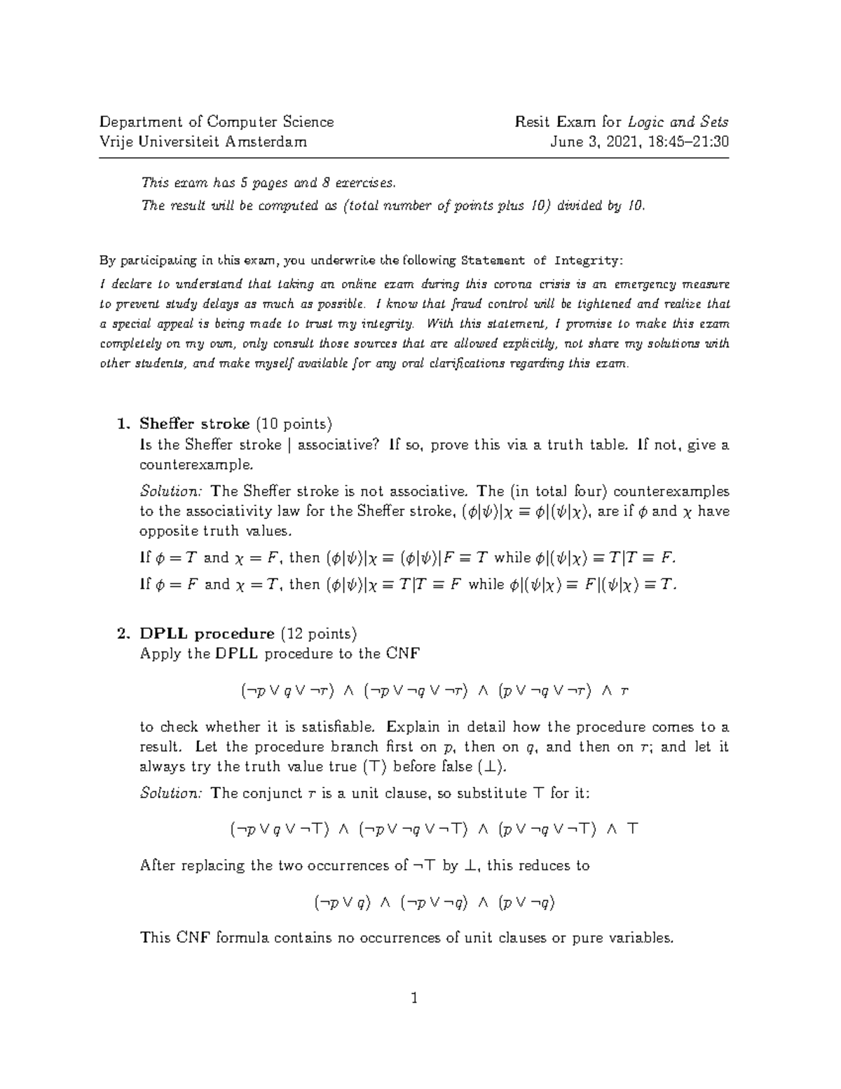 Resit Exam 210603+Solutions - Department of Computer Science Resit Exam ...