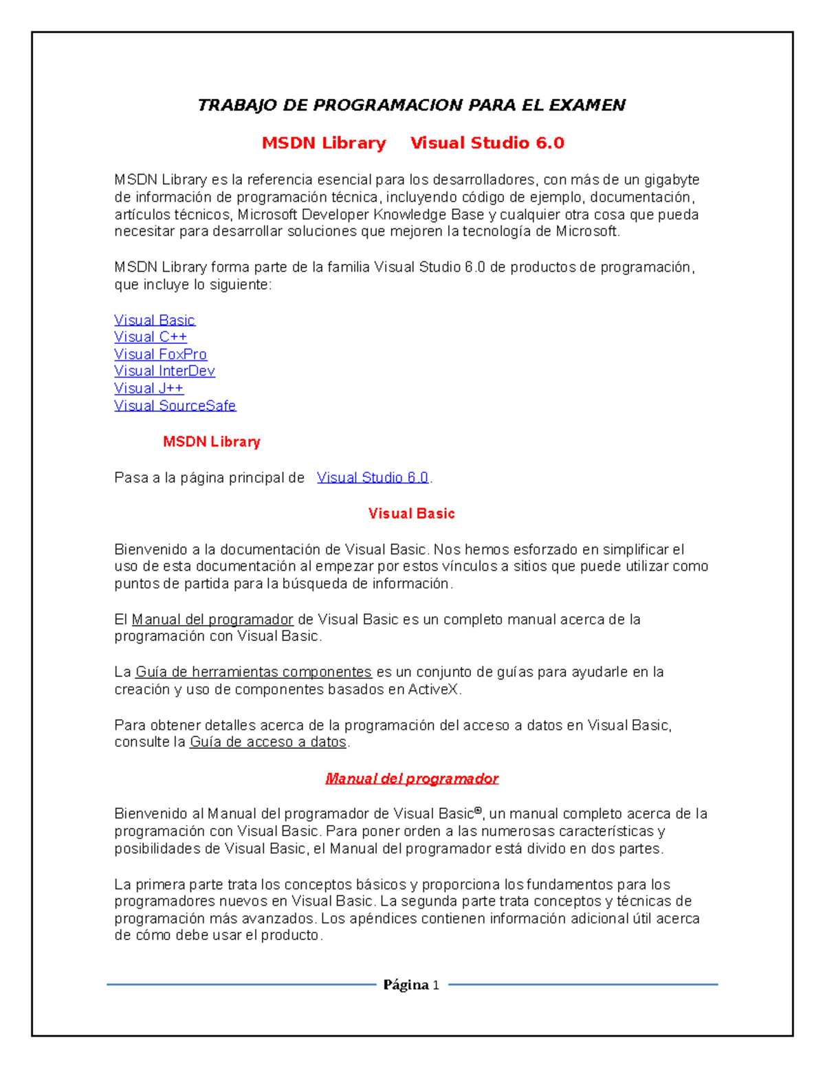 Manual del Programador Contenido - TRABAJO DE PROGRAMACION PARA EL ...