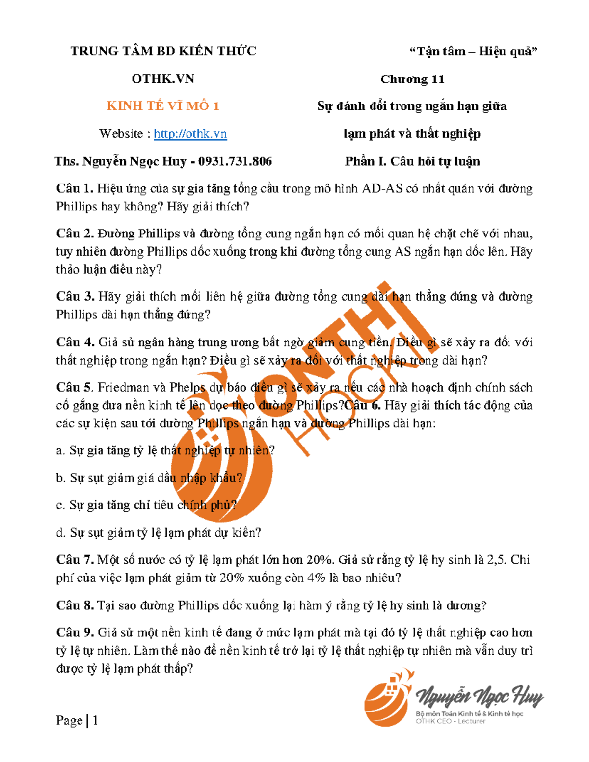 1716082854592 chuong 11 su danh doi trong ngan han giua lam phat va that nghiep pdf - Page | 1 ...