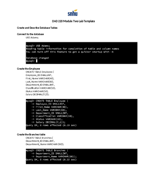 5-3 Major Activity - DAD 220 Module Five Major Activity Template Create ...