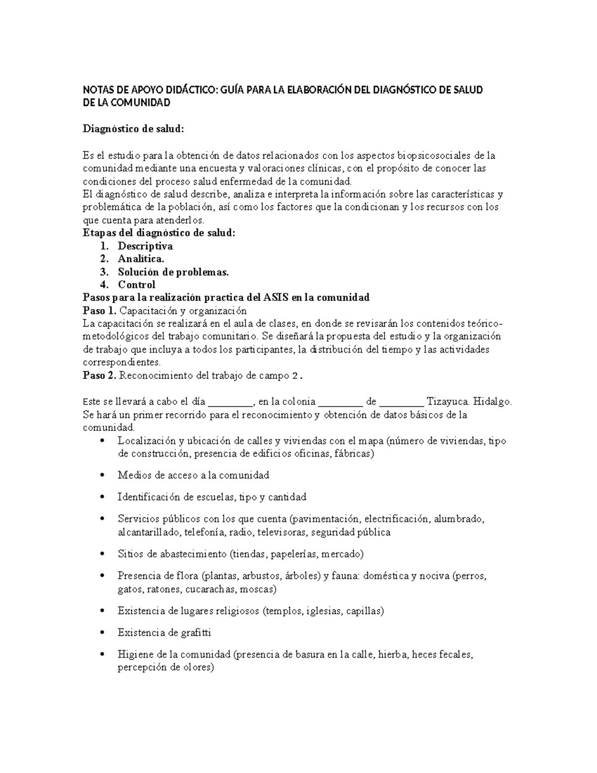 Material didactico y guia practica para el Assis - NOTAS DE APOYO ...
